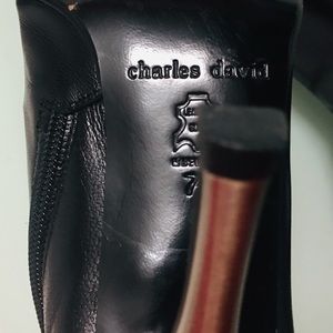 Charles David | Shoes | Charles David Black Metal Stiletto Boots | Poshmark
